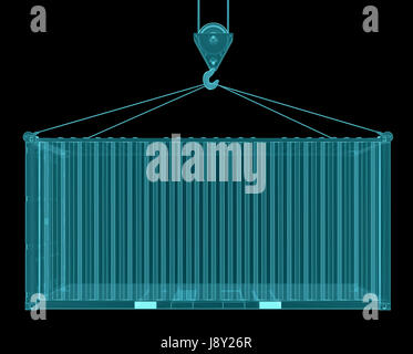 X-Ray Image Of Shipping container Stock Photo - Alamy