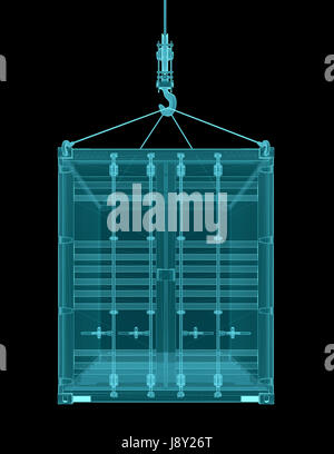 X-Ray Image Of Shipping container Stock Photo - Alamy