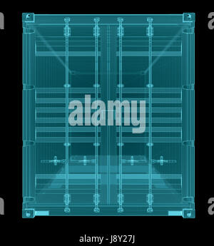 X-Ray Image Of Shipping container Stock Photo - Alamy
