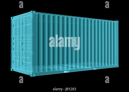 X-Ray Image Of Shipping container Stock Photo - Alamy
