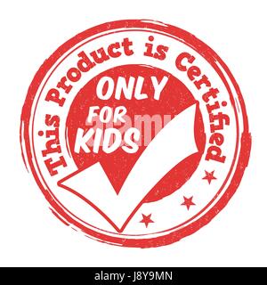 Only for kids sign or stamp on white background, vector illustration ...