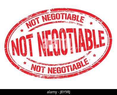 Not negotiable sign or stamp on white background, vector illustration ...