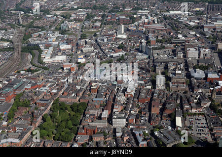 aerial view of the Preston skyline, Lancashire, UK Stock Photo ...