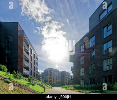 European complex of apartment buildings. With outdoor facilities Stock ...