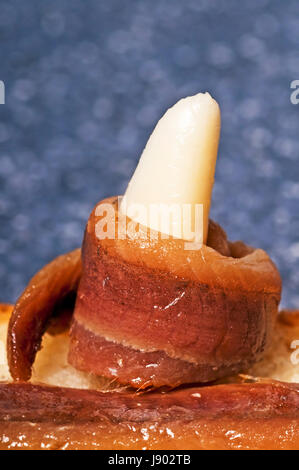 fish, inlaid, starter, salty, bit, anchovy, fish, olive, delicacy, roll ...