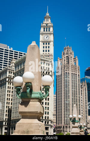 Chicago Illinois Near Side North Magnificent Mile Michigan Avenue art ...