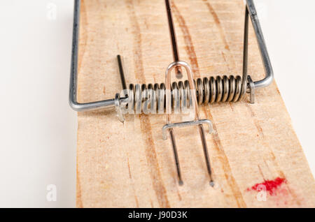 Detail take of a domestic wooden mouse trap Stock Photo - Alamy