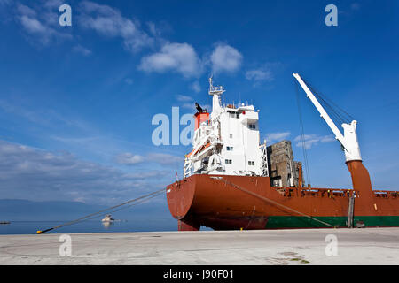 Large container ship in loading dock Stock Photo - Alamy