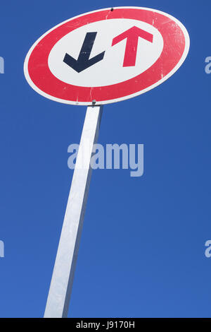 German road sign: priority for oncoming vehicles Stock Photo - Alamy