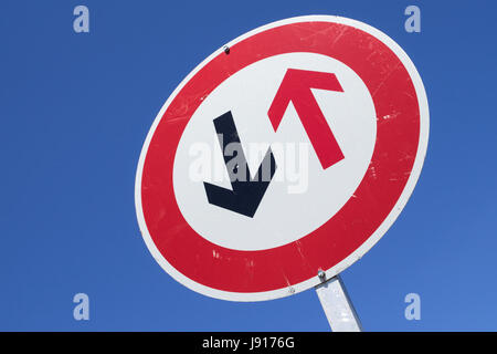 German road sign: priority for oncoming vehicles Stock Photo - Alamy