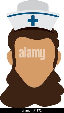 Woman nurse faceless profile vector illustration graphic design Stock ...