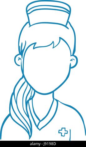 Nurse avatar faceless profile vector illustration graphic design Stock ...
