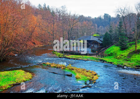 Small waterfall Belmontas Park Vilnius Lithuania Stock Photo - Alamy