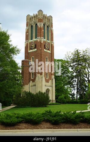 Landmark Beaumont Tower carillon on the campus of Michigan State ...