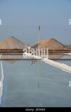 Salt pans on tuticorin Salt Lake, India. It is India's largest saline ...