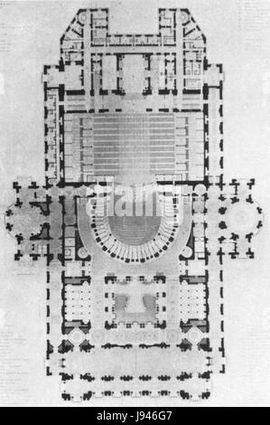 The Palais Garnier plan at the first loge level, as depicted in Mead's ...