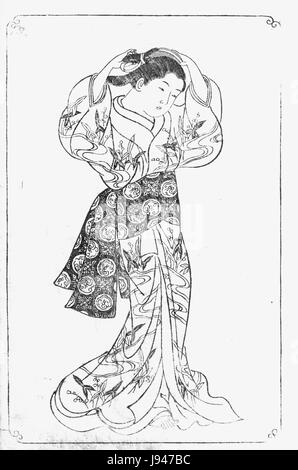 This 1739 ukiyo-e woodblock print by Nishikawa Sukenobu, titled *Ehon ...