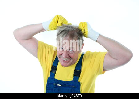 gardener pulling each other's hair Stock Photo - Alamy