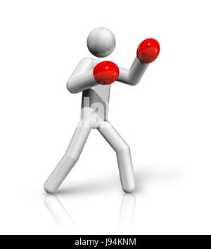 Boxing Boxer Stick Figure Pictogram Icon Stock Vector Art ...