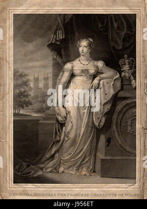A portrait of Augusta, Princess of Wales, painted by Charles Philips ...