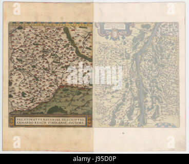 A map of Bavaria, Germany, created in 1747 by La Feuille, which ...