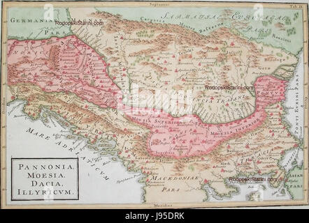 Map of the Dacian Empire and Roman provinces Stock Photo - Alamy