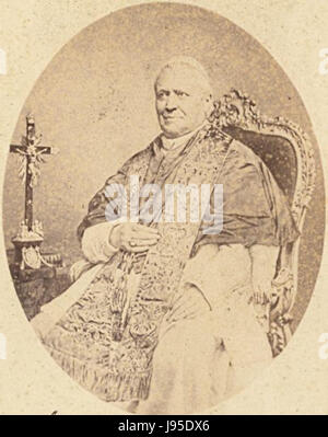 Pope Pius IX, the longest-reigning pope in history, is depicted in ...