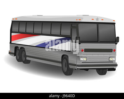 Old blue bus isolated over white with clipping path Stock Photo - Alamy