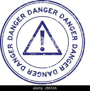 danger blue round grunge stamp Stock Vector Image & Art - Alamy