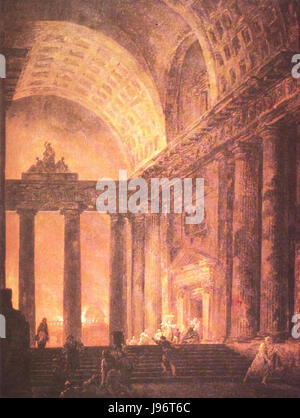 The Great Fire of Rome, 64 AD Stock Photo - Alamy