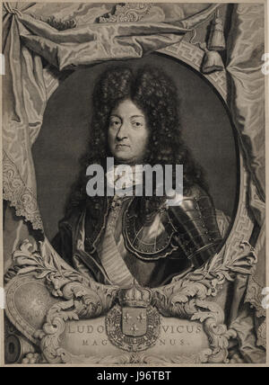 A depiction of King Louis XIV, the King of France, often referred to as ...