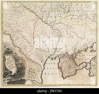 Map of the Russian Empire in 1745 Stock Photo - Alamy