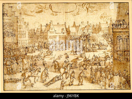 EXECUTION OF THE GUNPOWDER PLOT CONSPIRATORS in the 1606 etching by ...