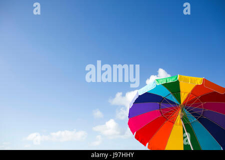 Low angle view of a beach umbrella Stock Photo - Alamy