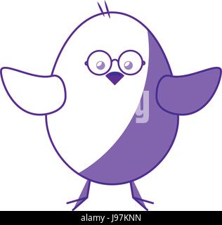 Purple chick cartoon character illustration Stock Vector Image & Art ...