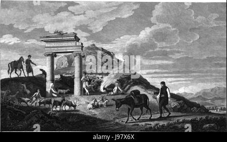 The Aqueduct of Hadrian - by James Athenian Stuart Stock Photo - Alamy