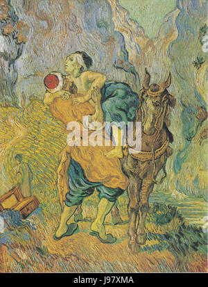 The painting 'Der barmherzige Samariter' (The Good Samaritan) by ...