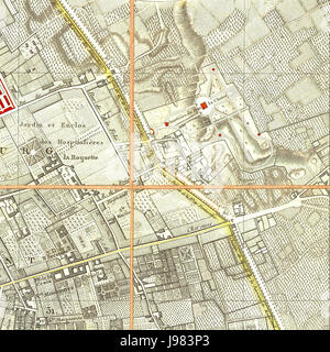 Picquet map of Paris 1814 U of Chicago right half 400 dpi Stock Photo ...