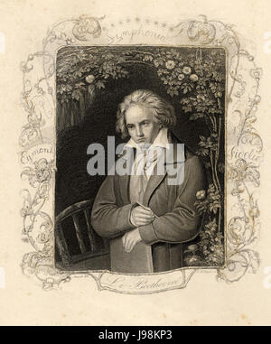 Portrait of Ludwig van Beethoven, painted by Joseph Karl Stieler in ...