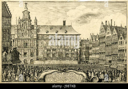 The Peace of Munster view of square in front of Antwerp town hall by ...