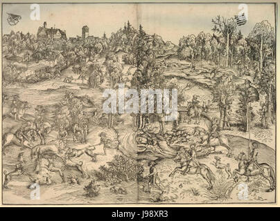 The Stag Hunt by Lucas Cranach the Elder Stock Photo - Alamy