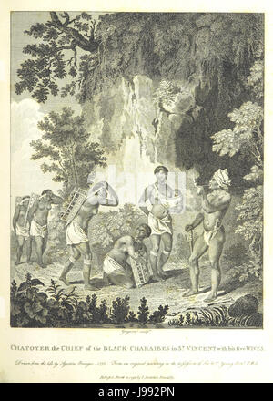 Chatoyer, the chief of the Black Charaibes in St.Vincent (colored Stock ...