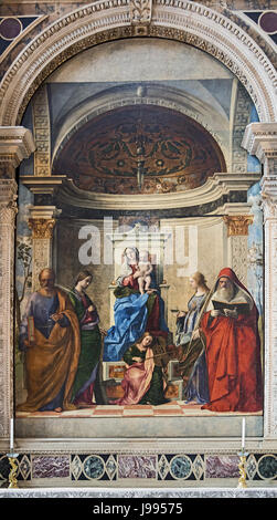 The 'Pala di San Zaccaria' is a Renaissance altarpiece attributed to ...