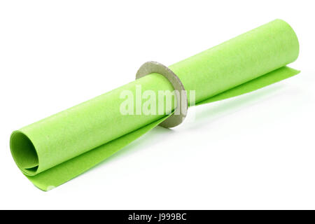 single green raffle ticket isolated on white background Stock Photo - Alamy