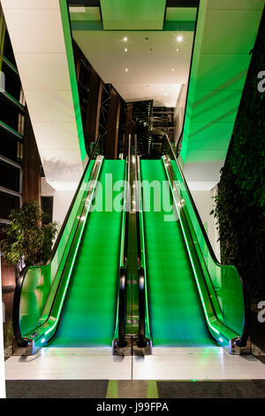 Escalators at nighttime Stock Photo - Alamy