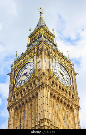 Victorian Gothic Architecture London Stock Brick Red Tower Clock ...