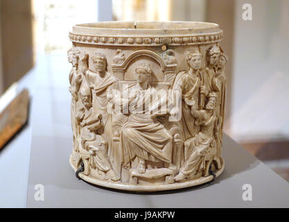 Pyxis with Christ among the Disciples and the Sacrifice of Abraham ...