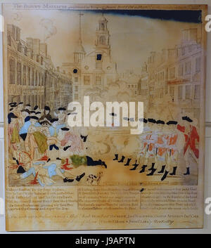 The Bloody Massacre by Paul Revere (photographic reproduction Stock ...