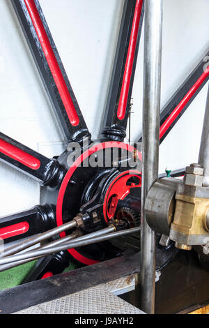 Detail of the restored Victorian beam engine in Markfield Museum ...