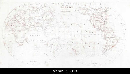 World Map, 1836, engraved by Kalama Stock Photo - Alamy